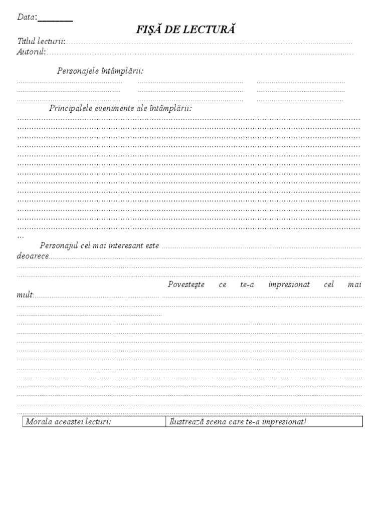 Fisa de Lectura
