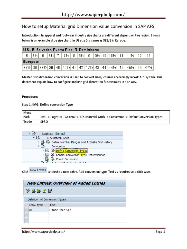 SAP AFS Material Grid Conversion | PDF | Logistics | Software