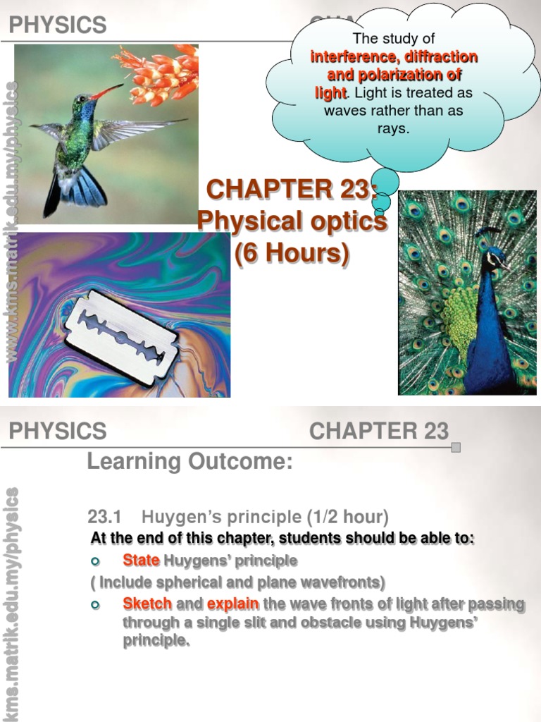 Chapter23 Student 2 | PDF | Interference (Wave Propagation) | Diffraction