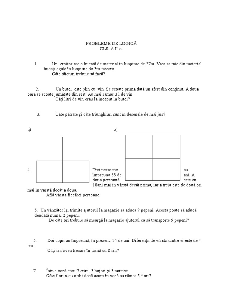 X Probleme de Logica | PDF