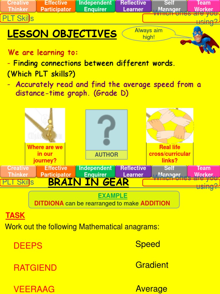 Distance-Time Graphs Grade D Lesson Complete | PDF | Speed | Transport
