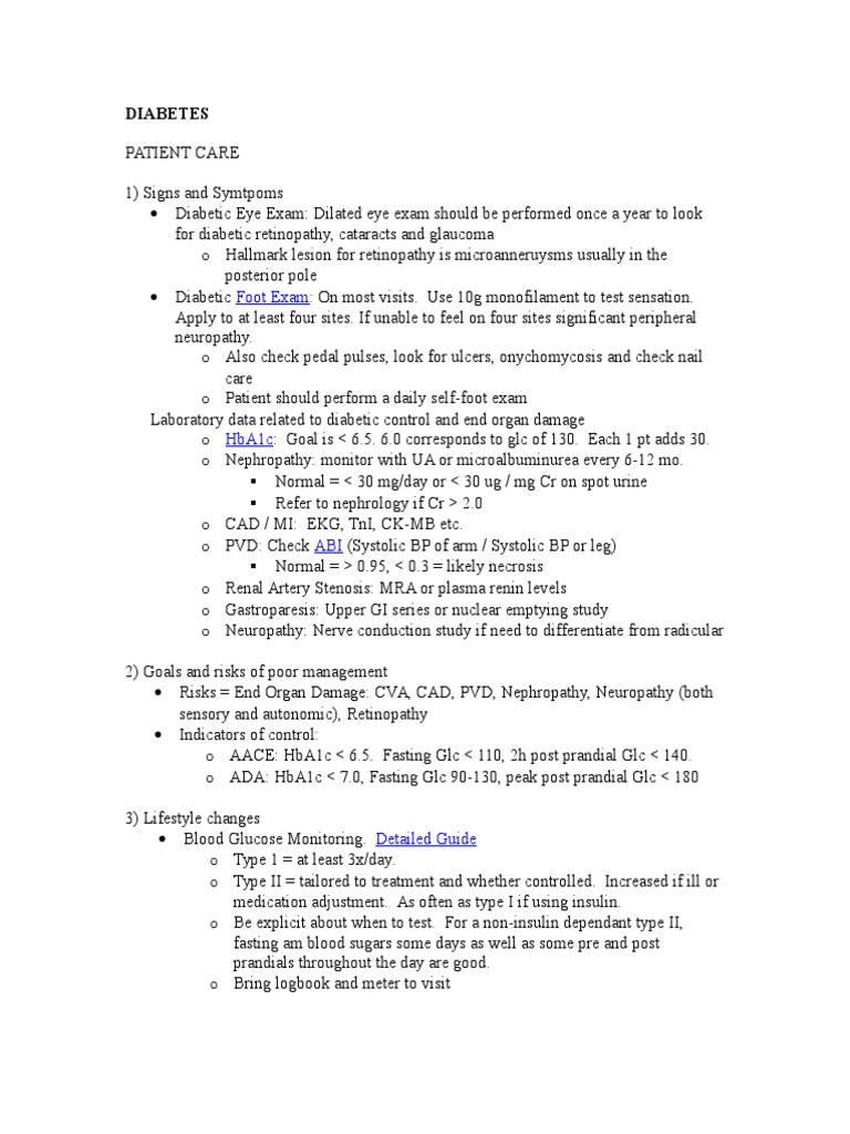 Diabetes: Foot Exam | PDF