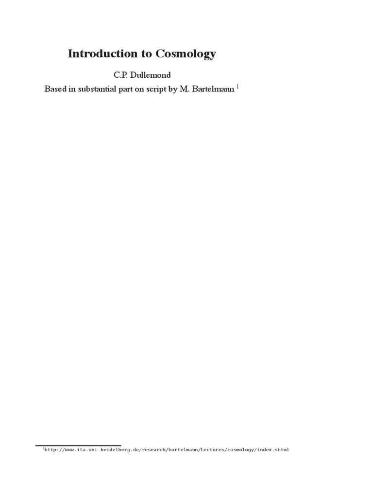 Introduction To Cosmology | PDF | Cosmic Microwave Background | Universe