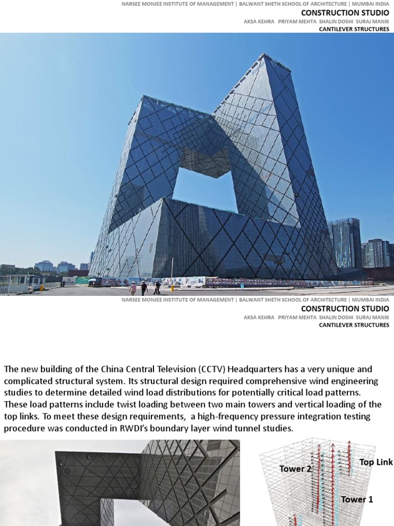 CCTV Building Cantilever Structures | PDF | Civil Engineering ...