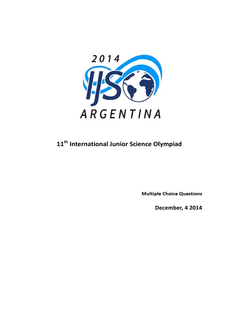 IJSO 2014 Exam Instructions and Questions | PDF | Zygosity | Hemoglobin