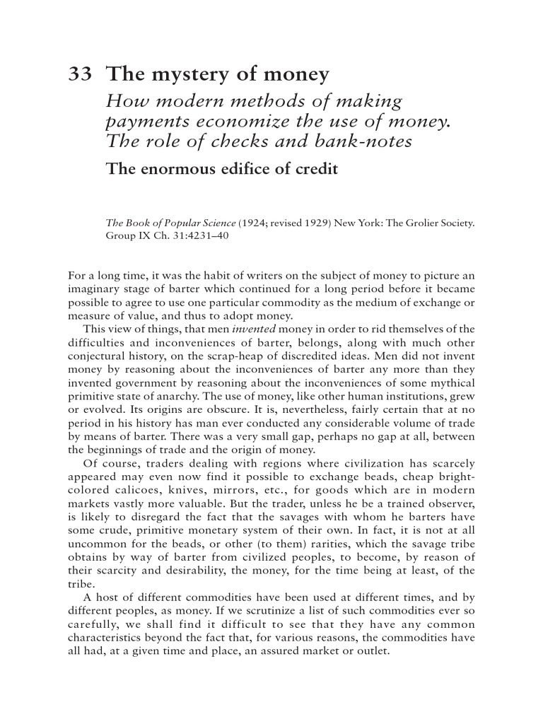 The Mystery of Money by Allyn Young | PDF | United States Dollar | Coins