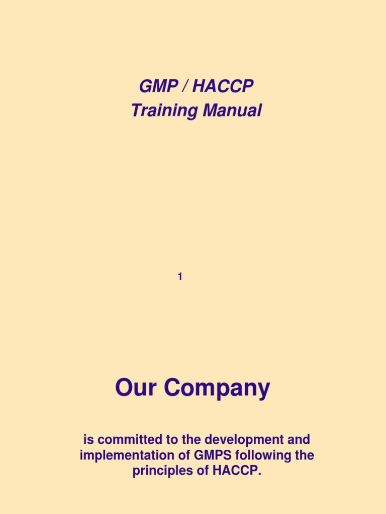 GMP Training Slideshow | PDF | Hazard Analysis And Critical Control ...