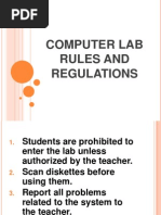 Computer Lab Rules | PDF | Computers