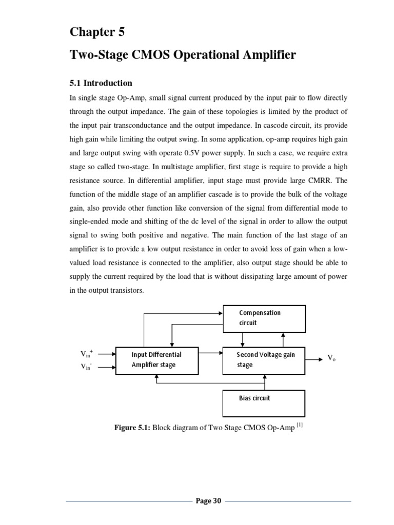 Chapter - 5 - Two Stage Cmos Op-Amp | PDF | Operational Amplifier ...