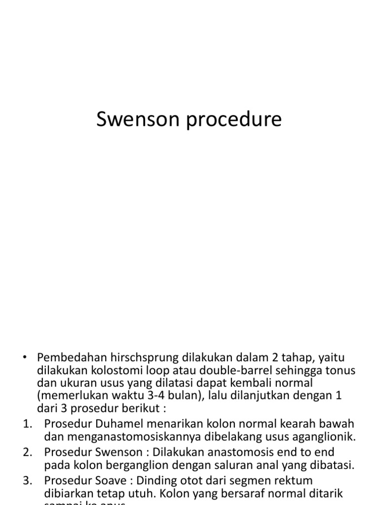 Swenson Procedure | PDF