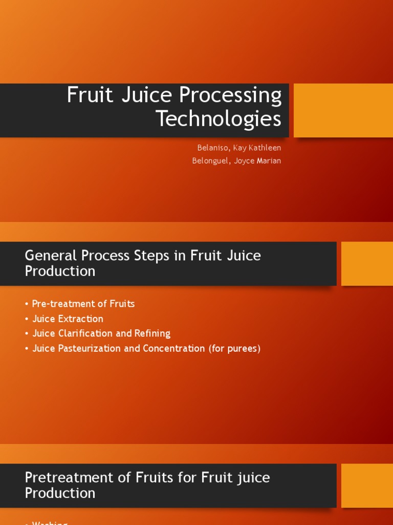 Fruit Juice Processing Technologies | PDF | Mill (Grinding) | Juice