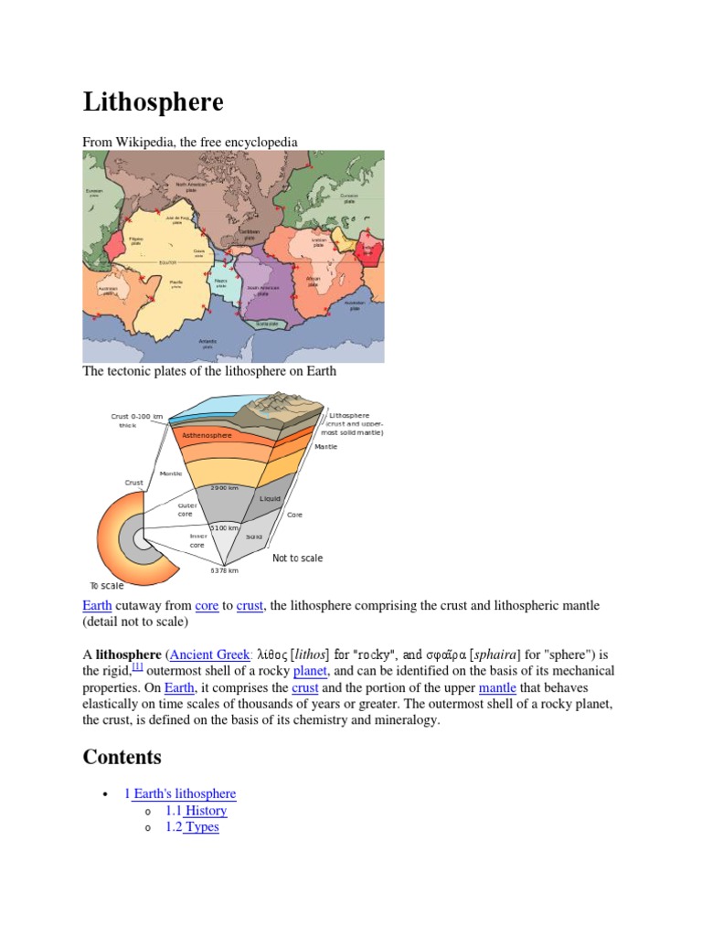 Lithosphere | Structure Of The Earth | Geophysics