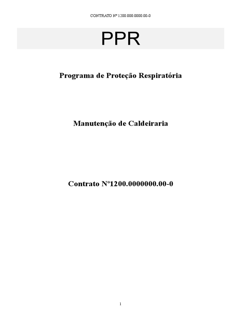 PPR Modelo | PDF | Respiração | Ambiente natural