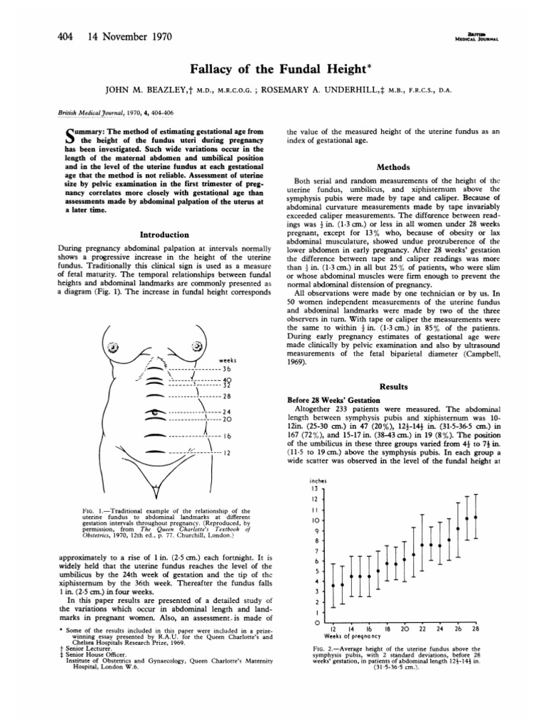 Fundal Height Variability in Pregnancy | PDF | Uterus | Pregnancy