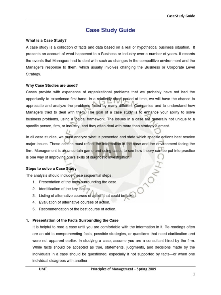 Case Study Guide | PDF