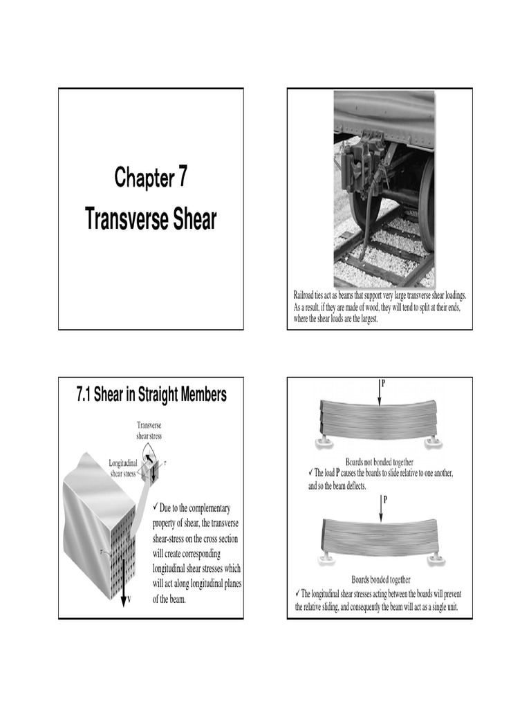 Understanding Transverse Shear in Beams | PDF | Shear Stress | Beam ...