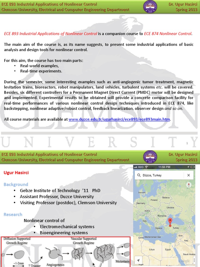 Lecture 1 Non Linear Control | PDF | Control Theory | Nonlinear System