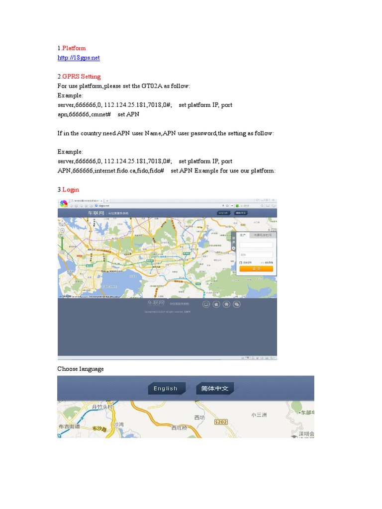 GT02A GPS Tracker Setup Guide | PDF