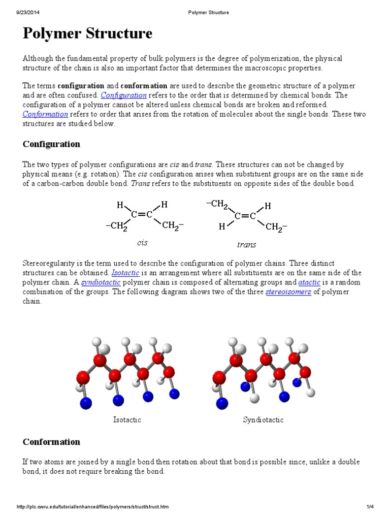 Polymer Structure | Copolymer | Polymers