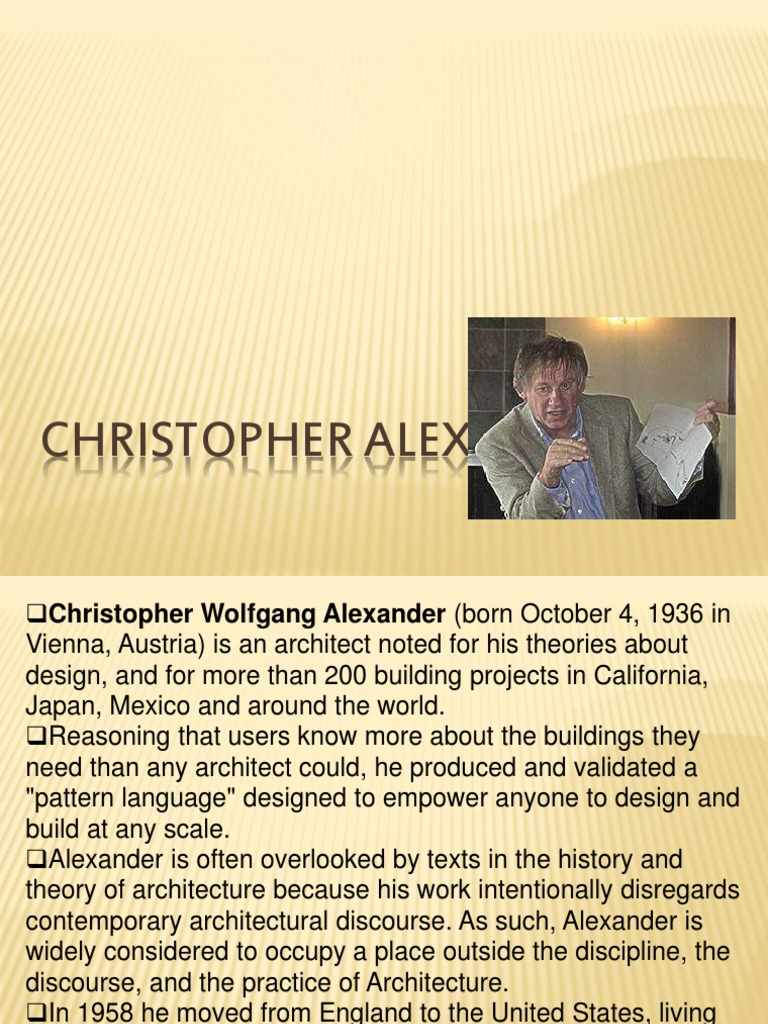 Christopher Alexander | PDF | Cognitive Science | Epistemology