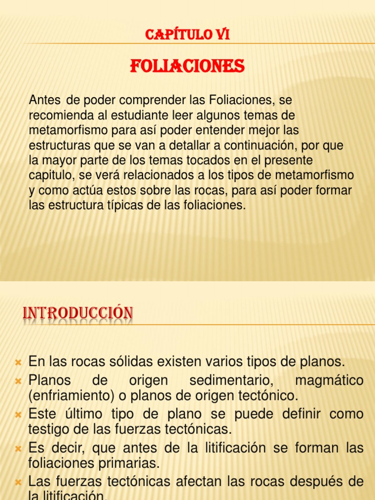 FOLIACIONES | PDF | Roca (geología) | Tectónica