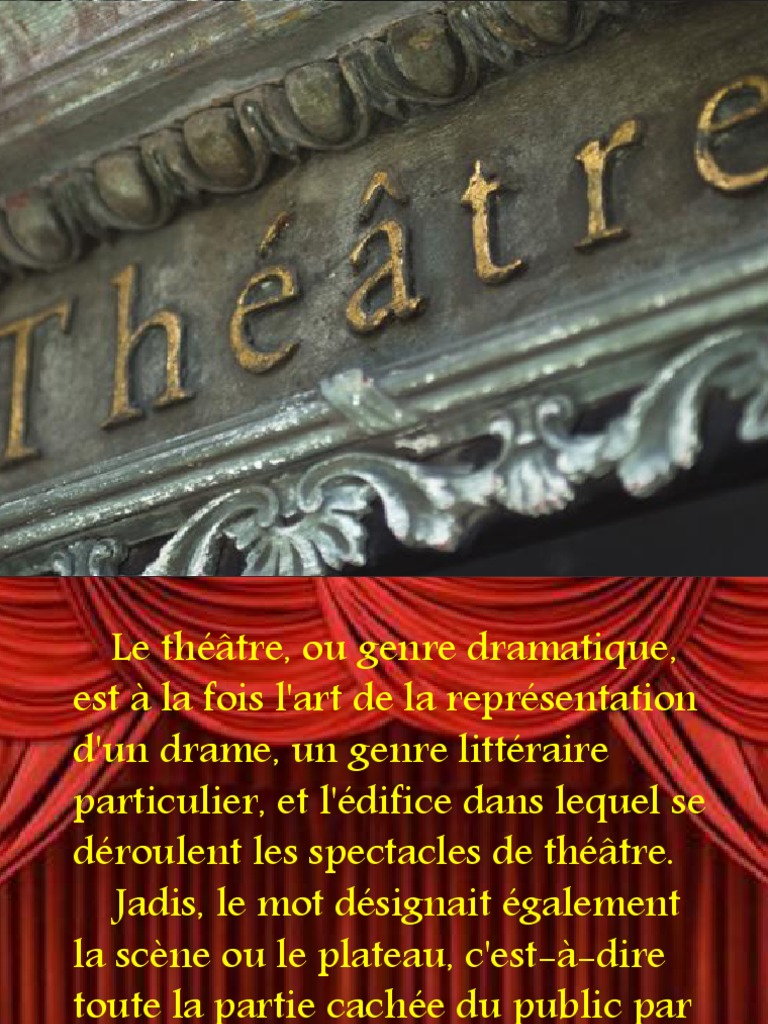 Introduction au théâtre et ses genres | PDF | Pièce de théâtre | Théâtre