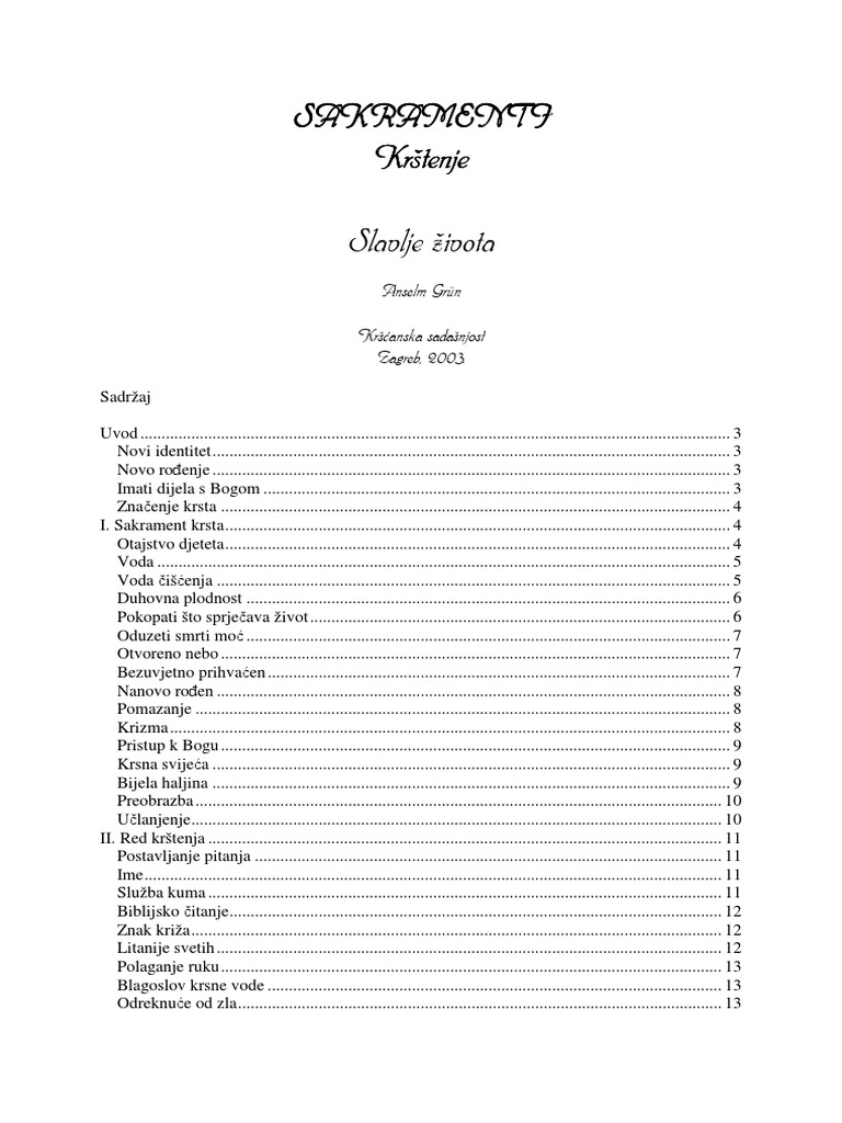 Anselm Grun - 01 Krstenje PDF | PDF