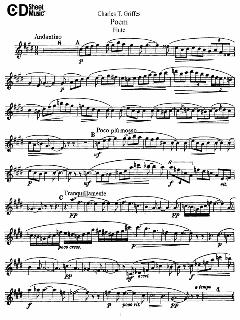 Charles T. Griffes - Poem | PDF
