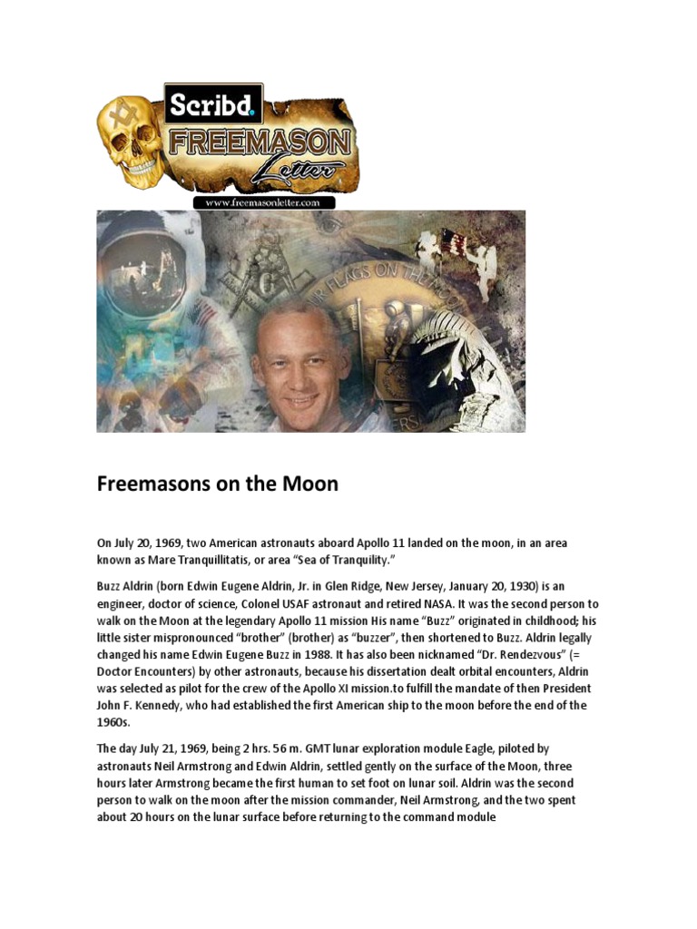 Freemasons On The Moon | PDF | Apollo 11 | Neil Armstrong