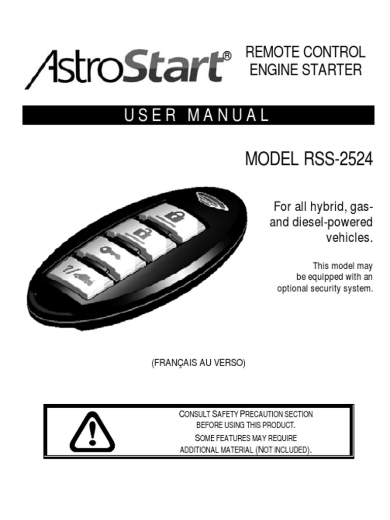 AstroStart RSS-2524 Owners Manual | PDF | Security Alarm ...