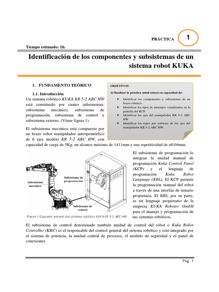 Práctica 1 Pdf Robot Robótica