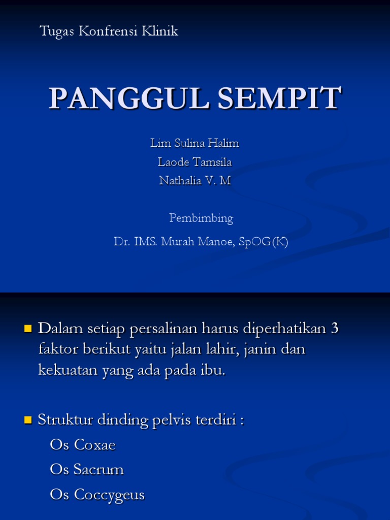 Panggul Sempit | PDF