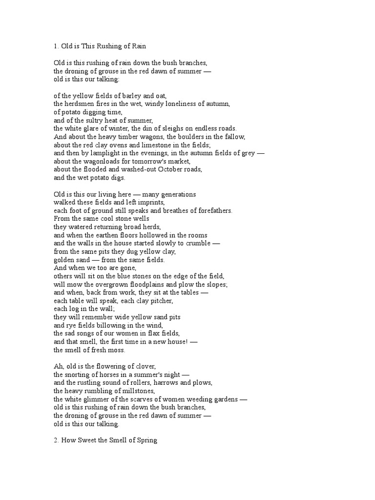 Seasons of Rural Life in Poetry | PDF | Travel | Poetry