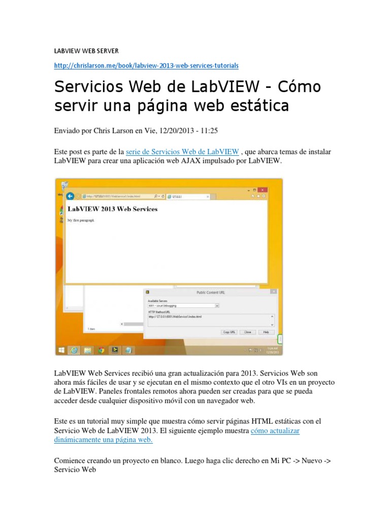 Labview Web Server | PDF | Transferencia de estado representacional ...