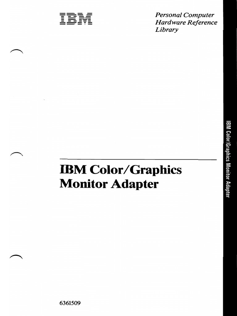 CGA - IBM Color Graphics Monitor Adapter | PDF | Computer Monitor ...