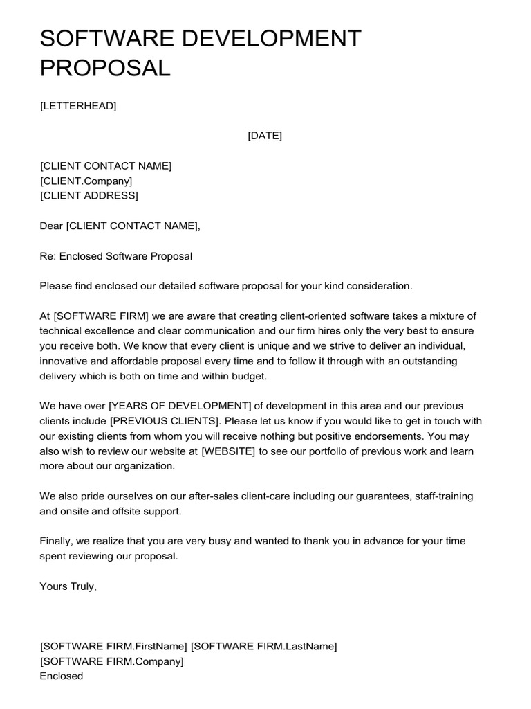 Software Development Proposal | PDF | Software Release Life Cycle ...