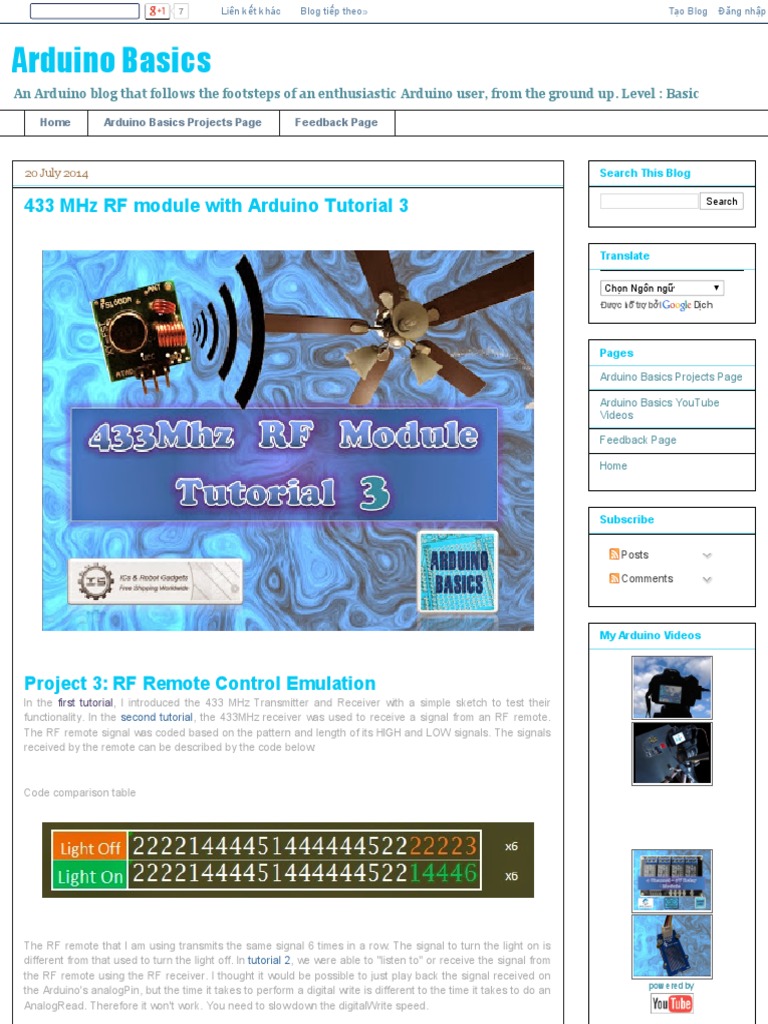 Arduino Basics 433 Mhz Rf Module With Arduino Tutorial 3 Pdf Arduino Signal Electrical