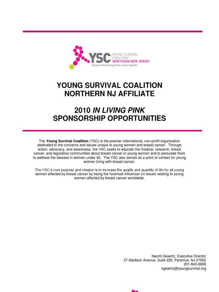 2010 In Living Pink Sponsorship Guide | PDF | Breast Cancer | Cancer