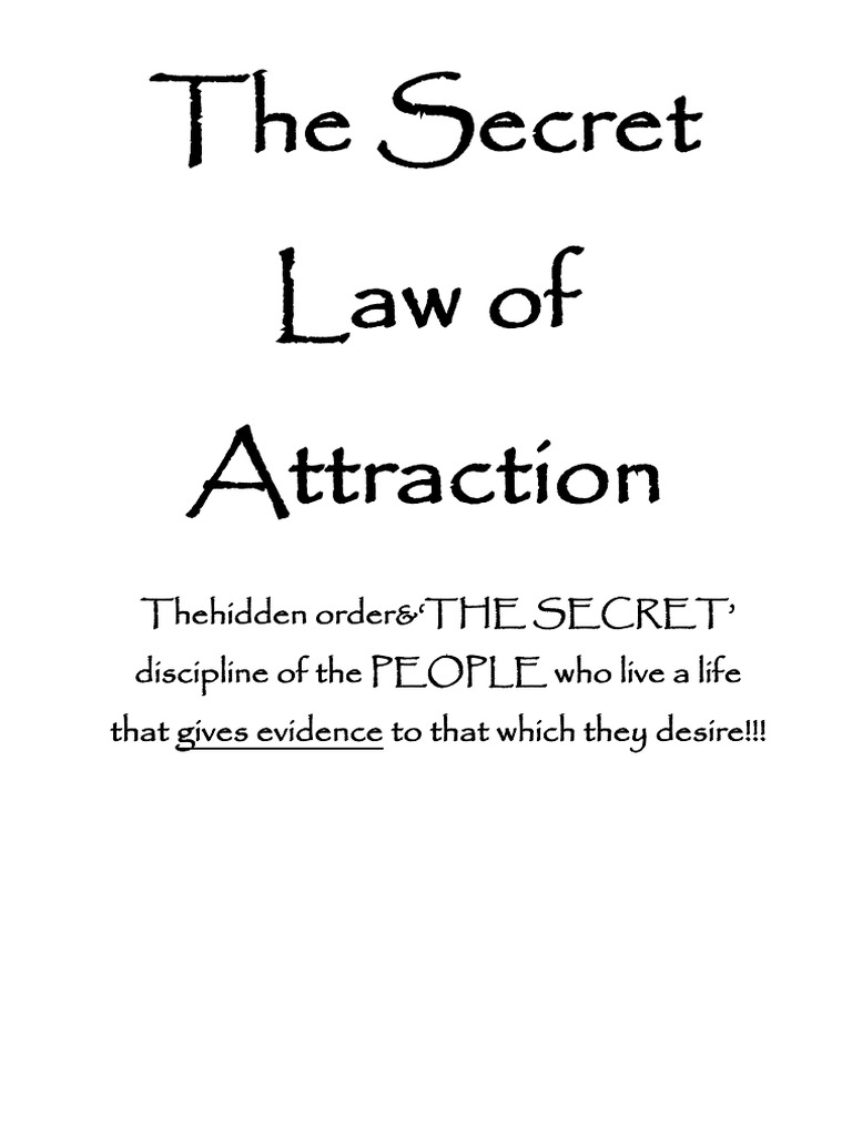 The Secret Law of Attraction | PDF | Money | Perception