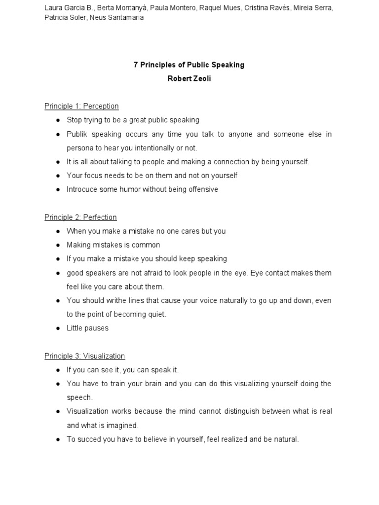 7 Principles of Public Speaking | Public Speaking | Psychological Concepts