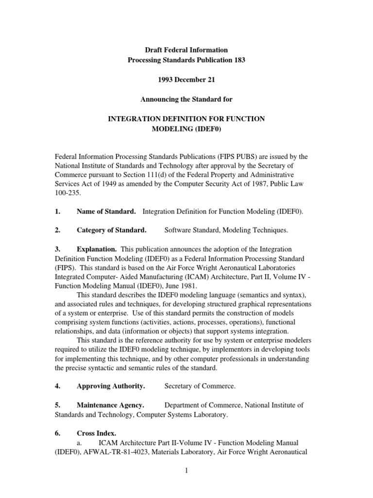 Idef02 - BPWin Standard | PDF | Scientific Modeling | Systems Theory