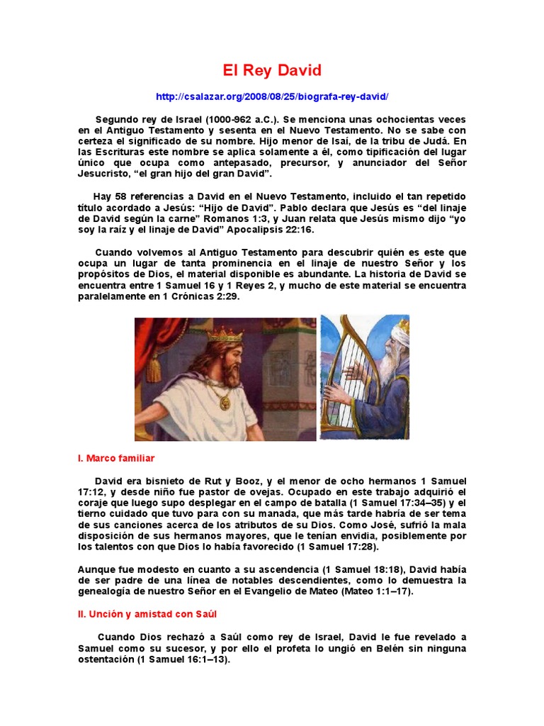La vida y reinado del Rey David: De pastor a monarca ungido por Dios ...
