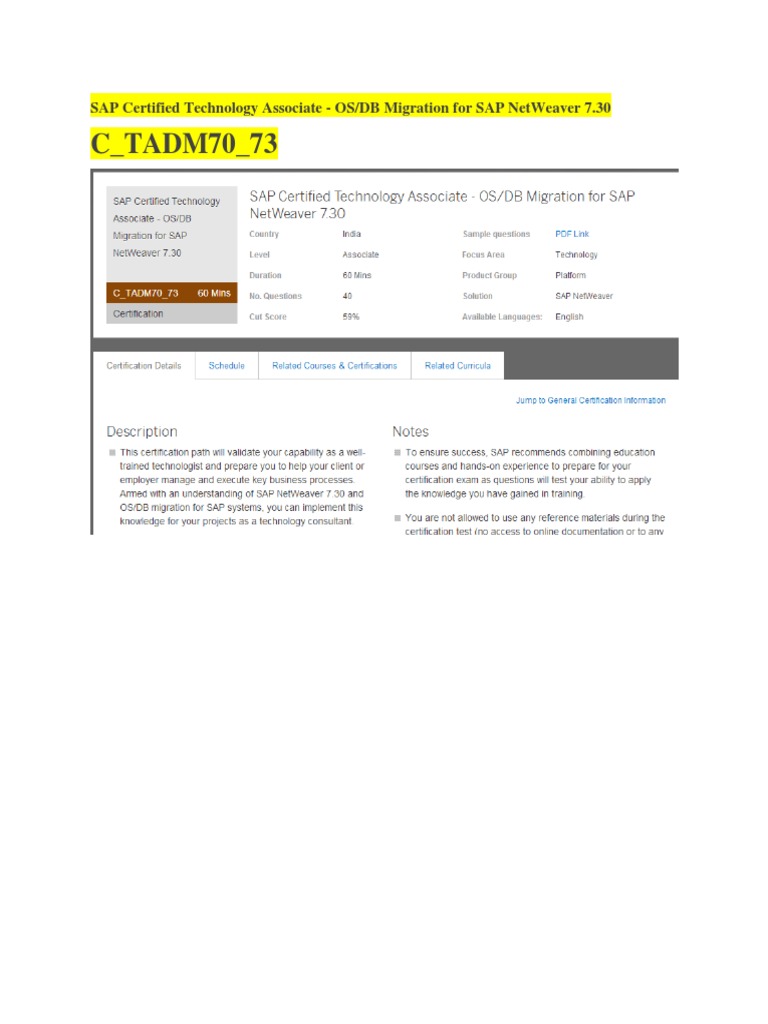 C Tadm70 73 Osdb Migration | PDF