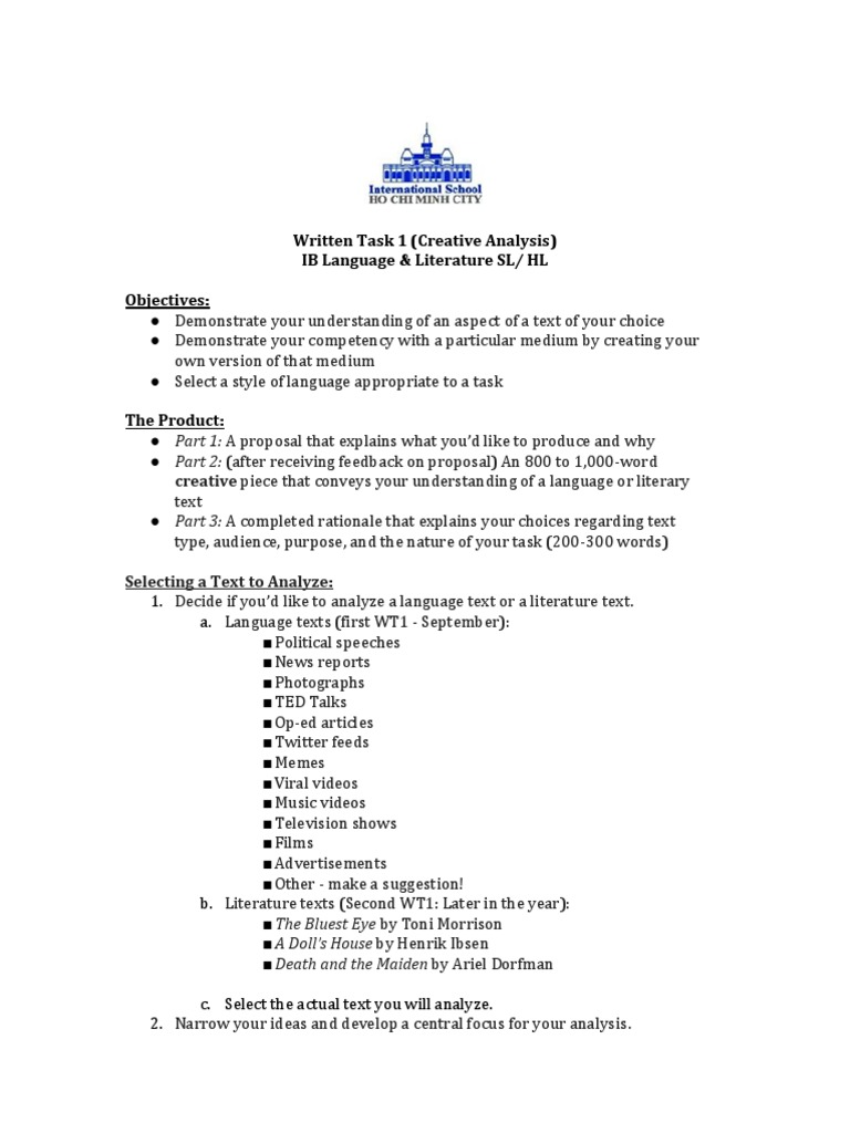 Written Task 1 Instructions | Download Free PDF | Citation | Semiotics