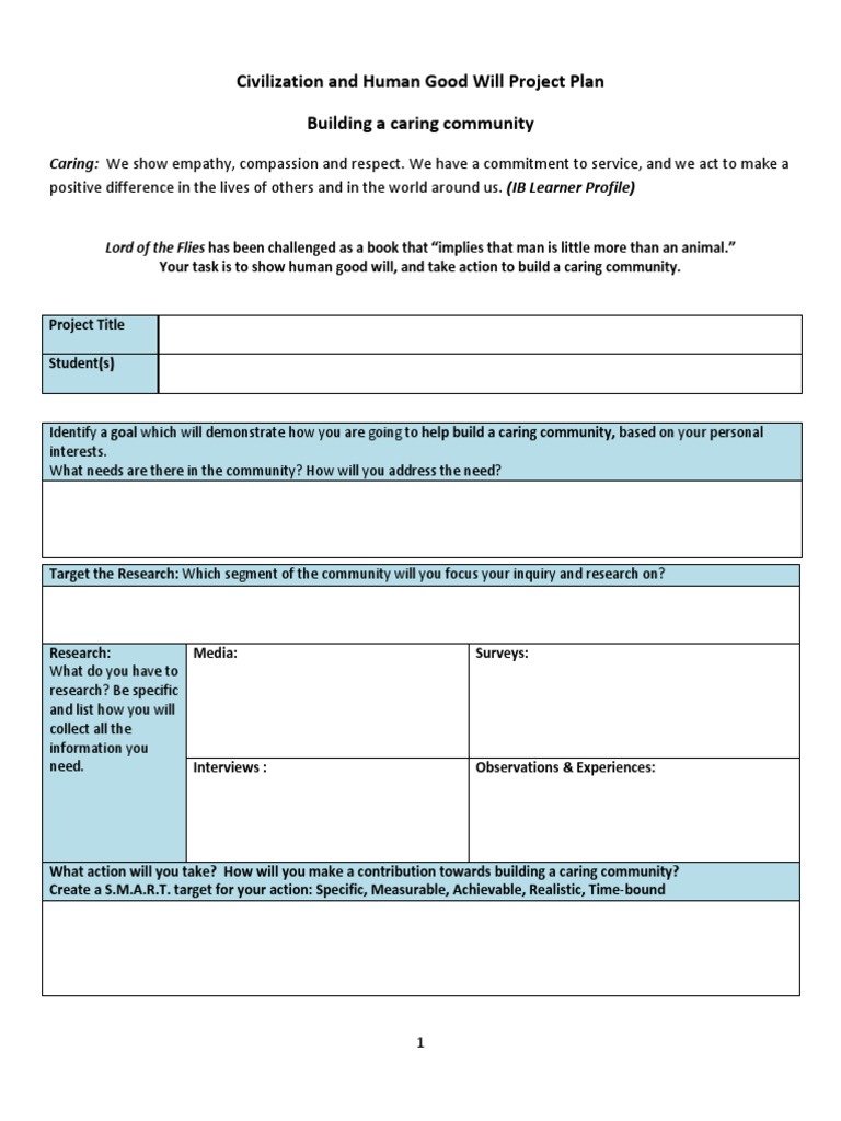 Community Care Project Plan Guide | PDF | Career & Growth