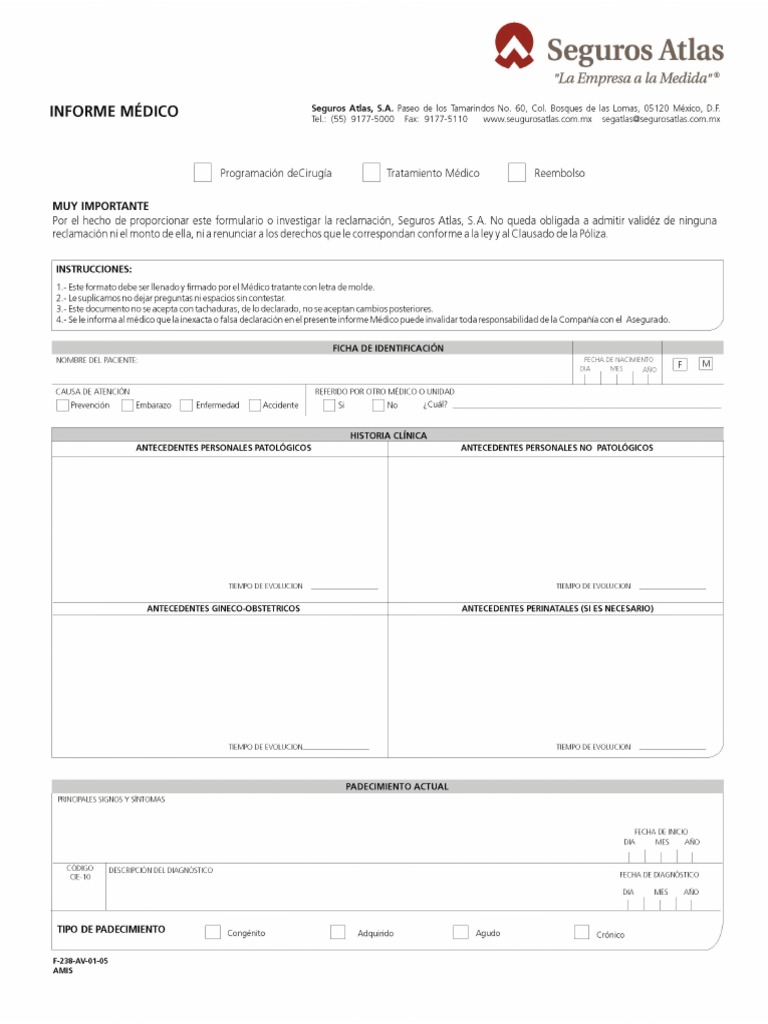 Atlas Informe Medico | PDF