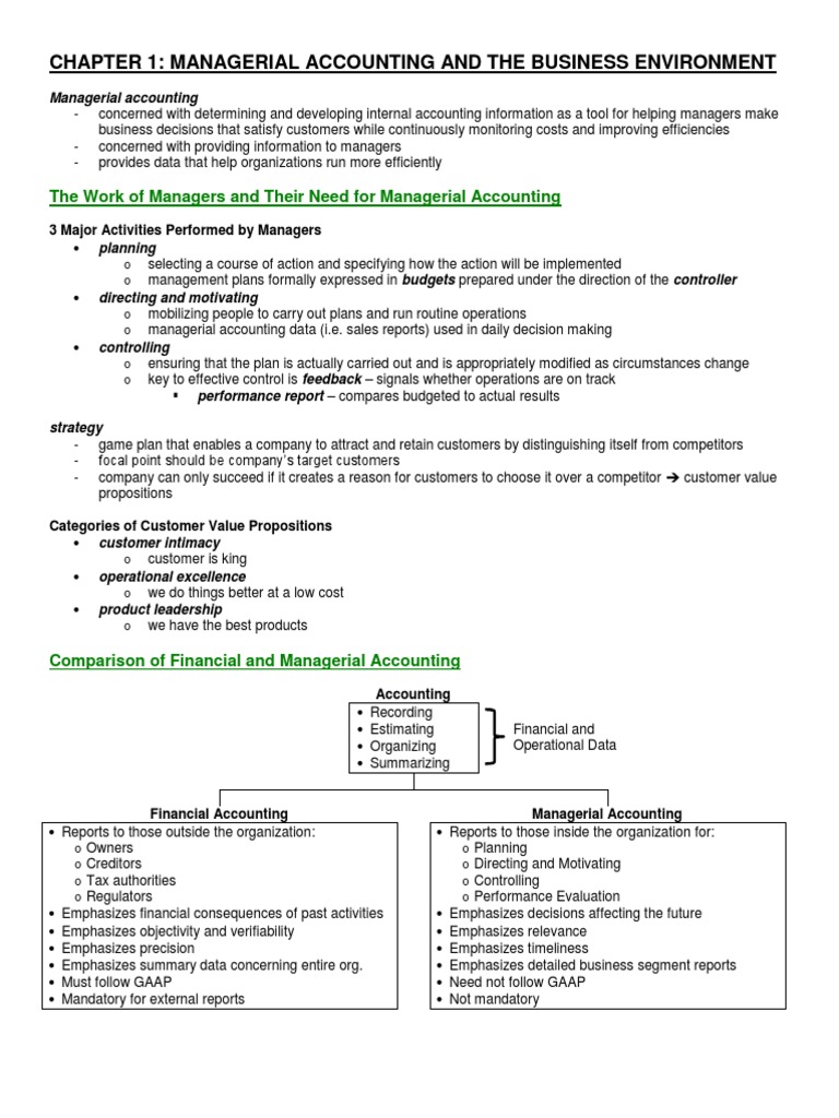 Managerial Accounting Fundamentals: Providing Insights into Planning ...