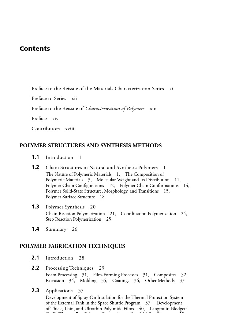 Characterization of Polymers | PDF | Copolymer | Thermoplastic