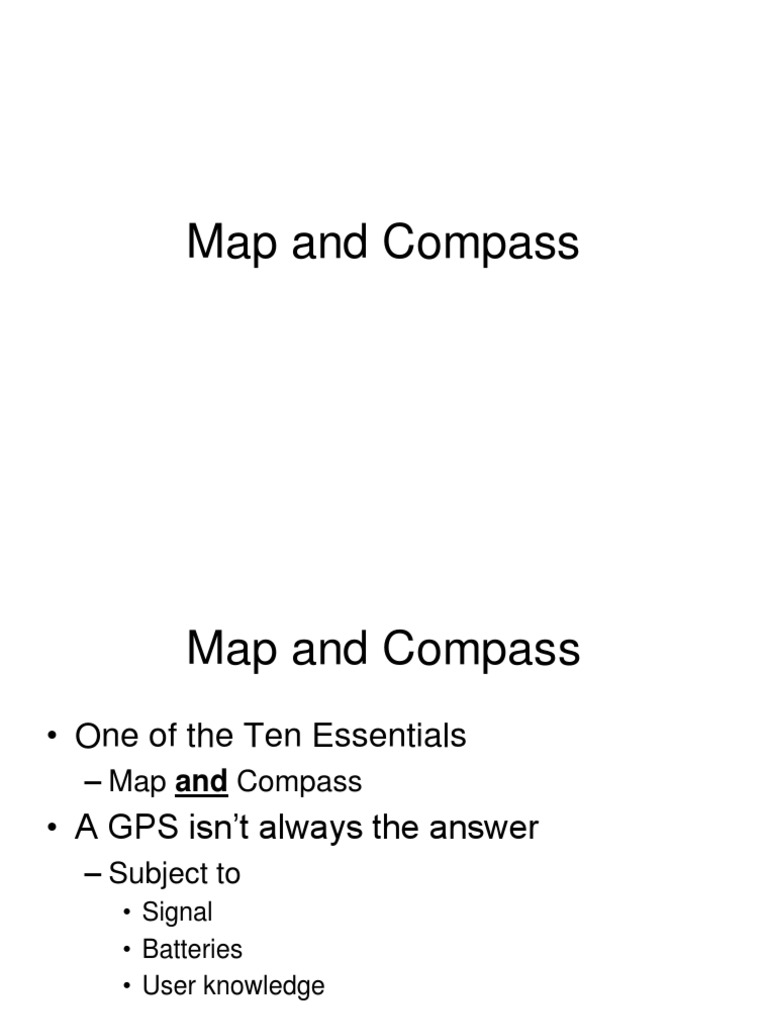 Map and Compass | PDF | Compass | Geographic Data And Information