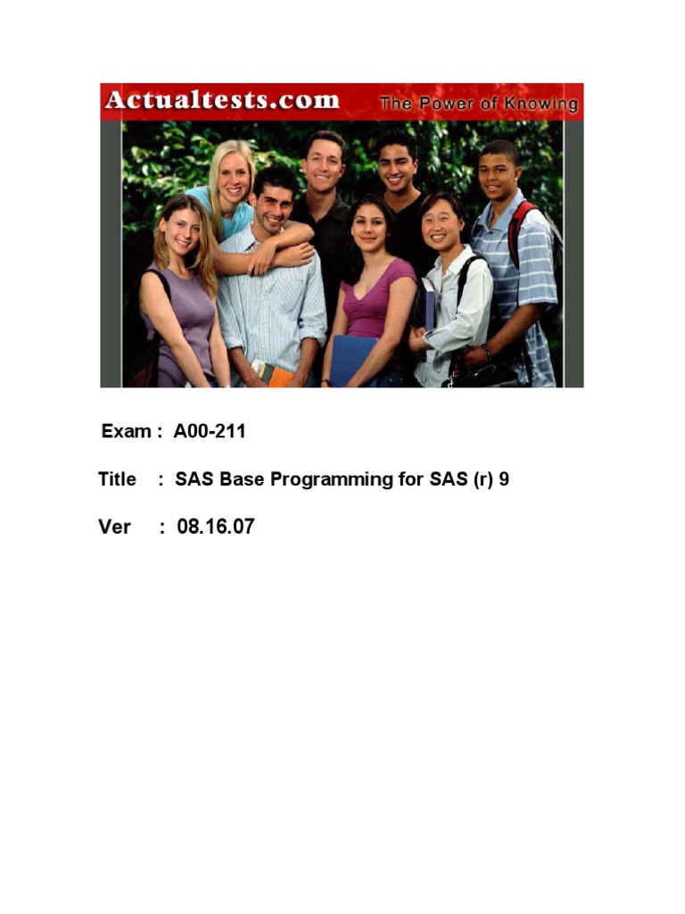 Base SAS Questions | PDF | Sas (Software) | C (Programming Language)